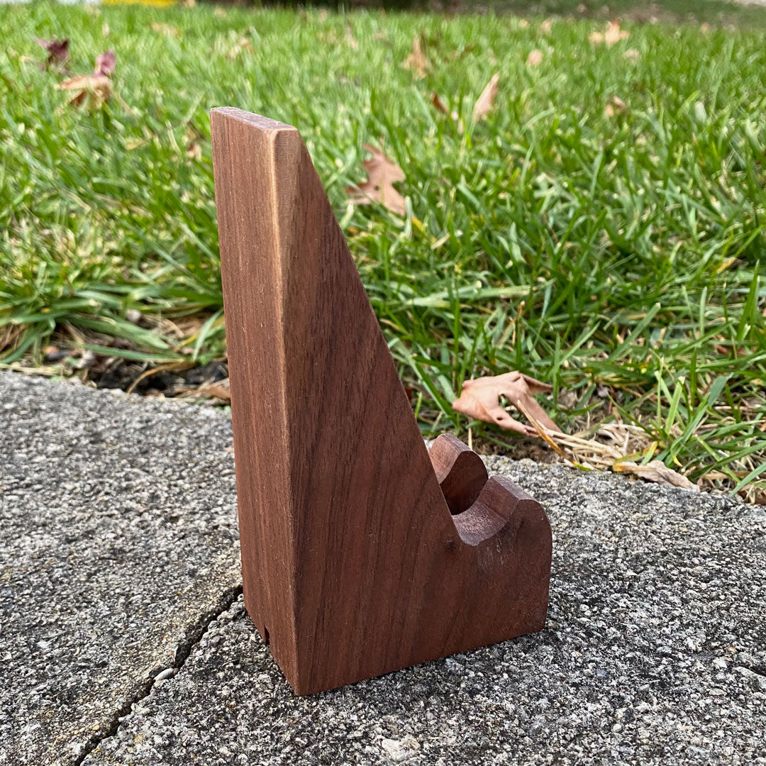 Wood Phone Stand - Walnut - Slim by Fallen Tree Woodshop