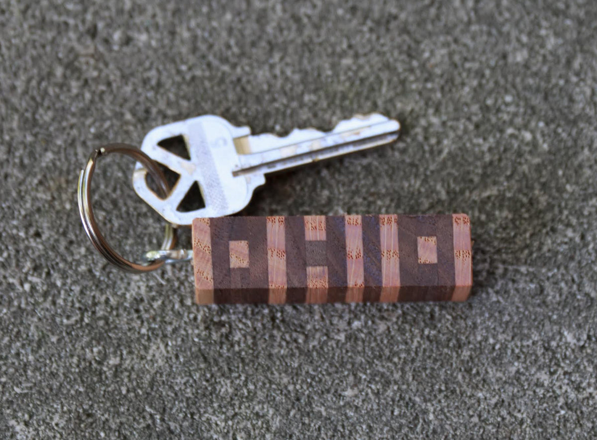 OHIO hand cut letters Keychain – Fallen Tree Woodshop
